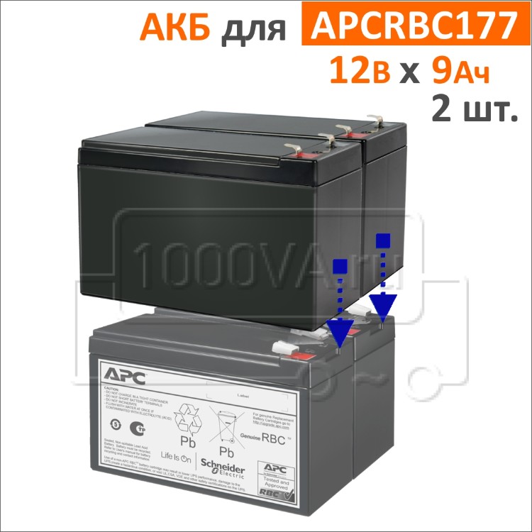 Купить комплект аккумуляторов для APCRBC177 по выгодной цене - www ...