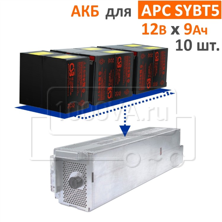 Купить комплект аккумуляторов для APC SYBT5 по выгодной цене ...