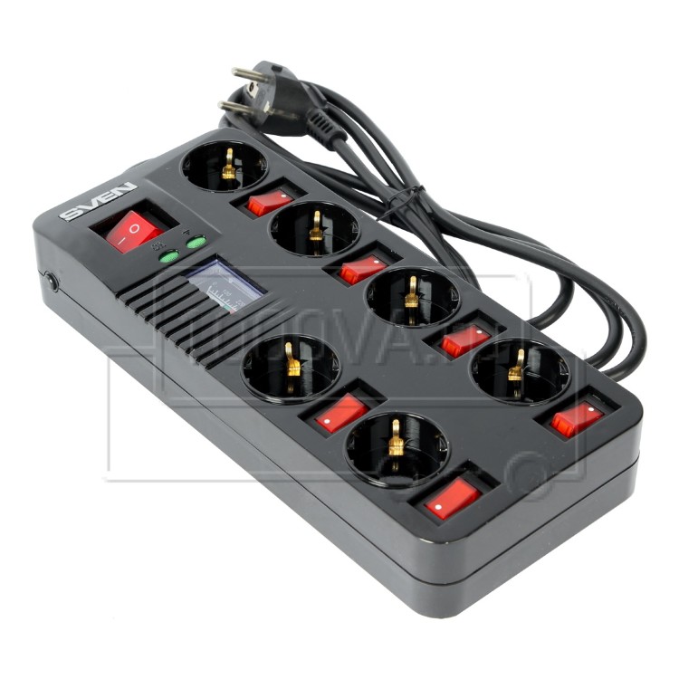 Сетевой фильтр SVEN Fort Pro Black 1,8, www.1000va.ru