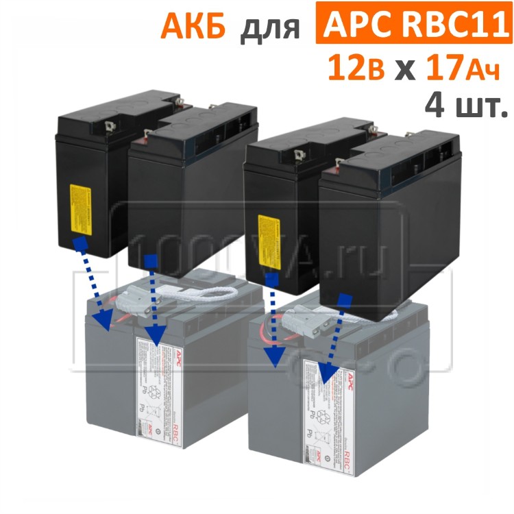 Купить комплект аккумуляторов для APC RBC11 по выгодной цене - www ...
