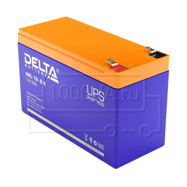 Купить аккумулятор Delta HRL 12-9 (1234) X по выгодной цене - www.1000va.ru