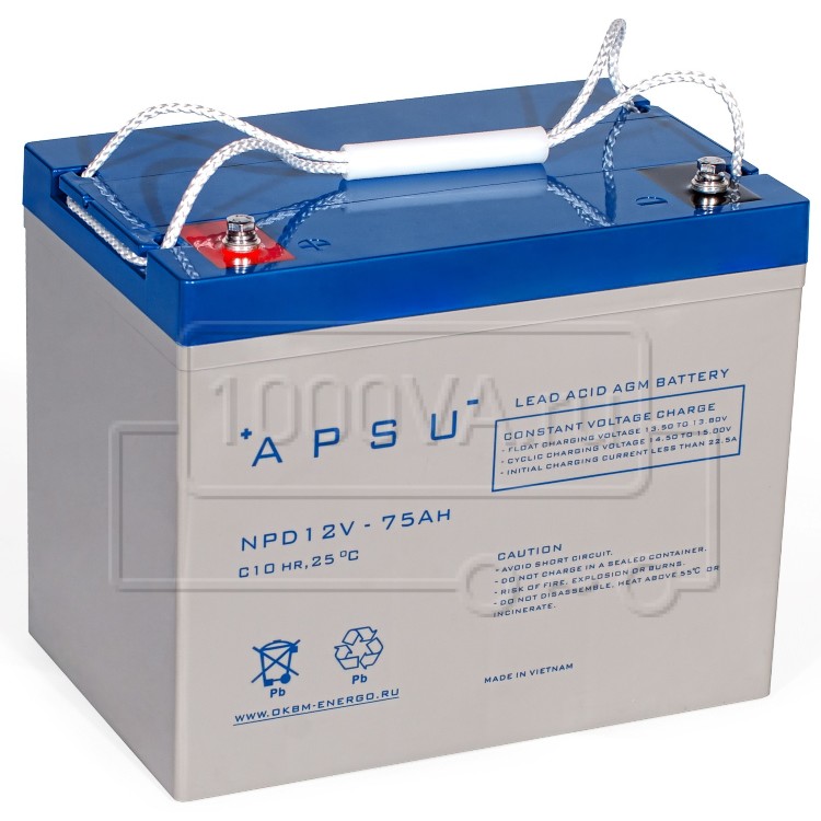 Аккумулятор APSU NPD 12-75 - купить по выгодной цене на www.1000va.ru